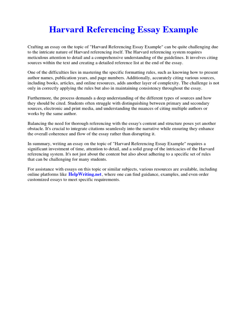 Harvard Referencing Essay Example | Download Free PDF | Planets ...