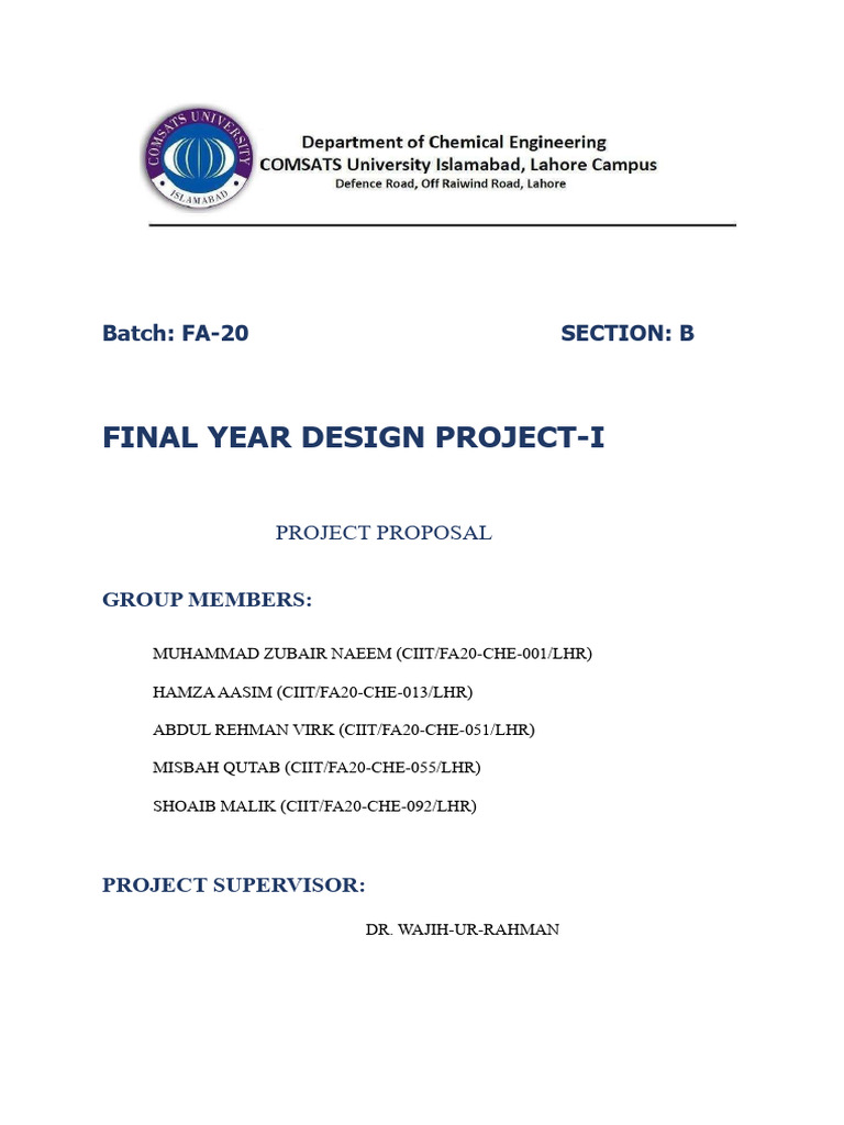 FYDP Proposal | PDF | Ammonia | Hydrogen