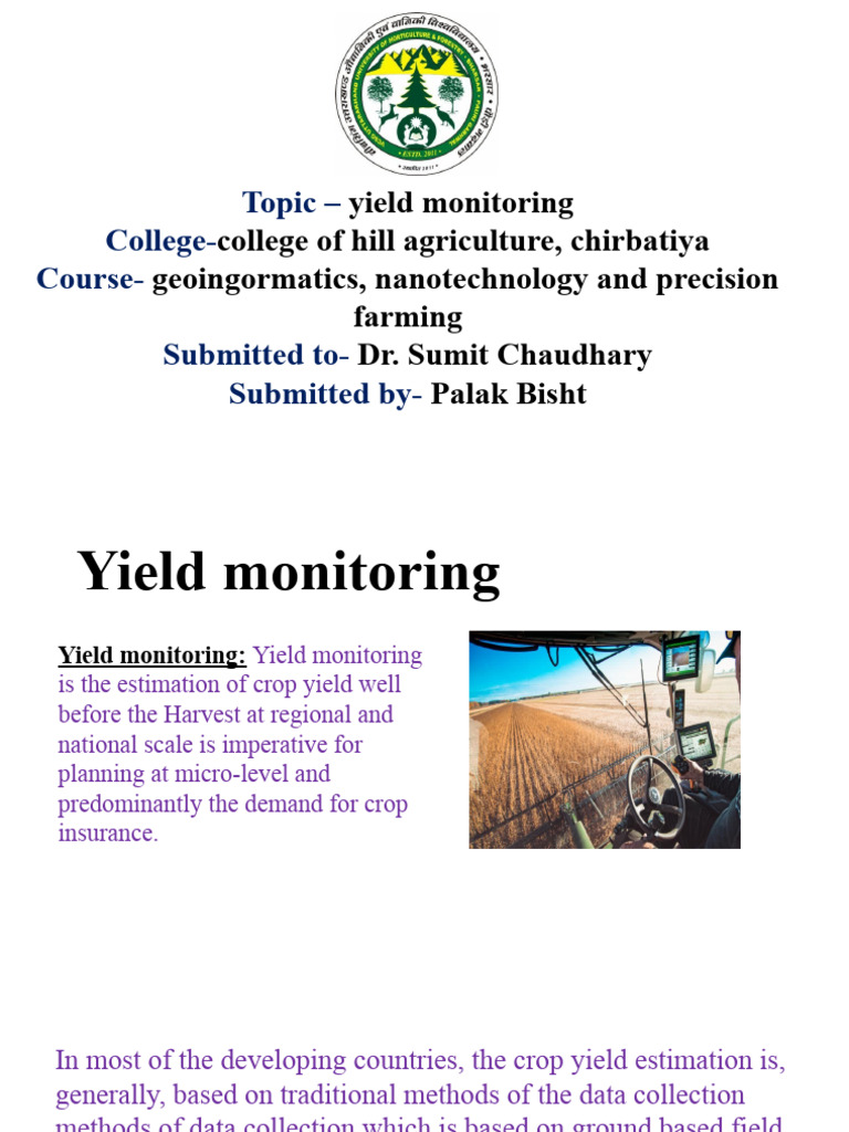 Yield Monitoring Pdf Imaging