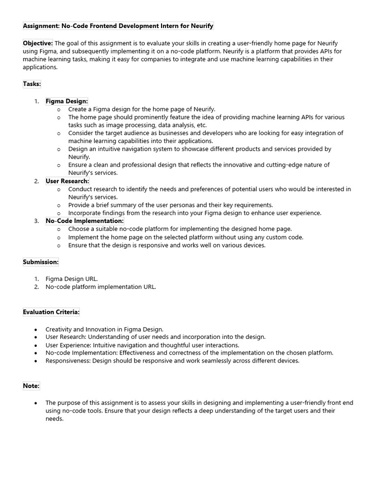 Frontend Assignment | PDF | Usability | Computing