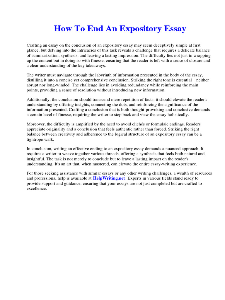 How To End An Expository Essay | PDF | Emirates (Airline) | Marketing
