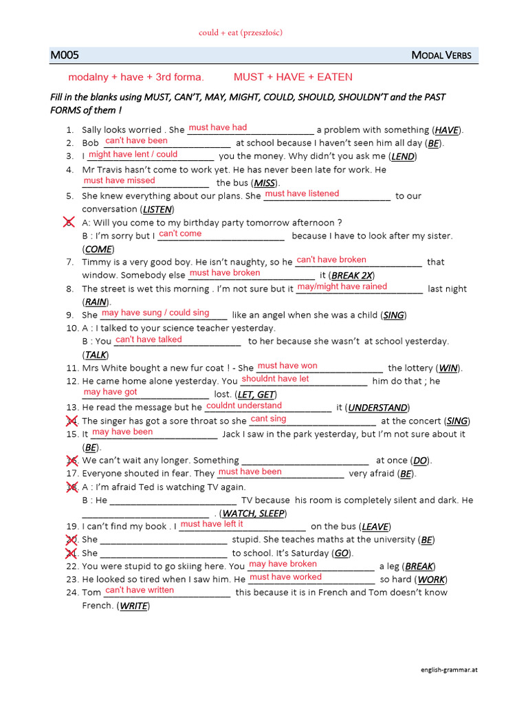 m005 Modal Verbs Past | PDF