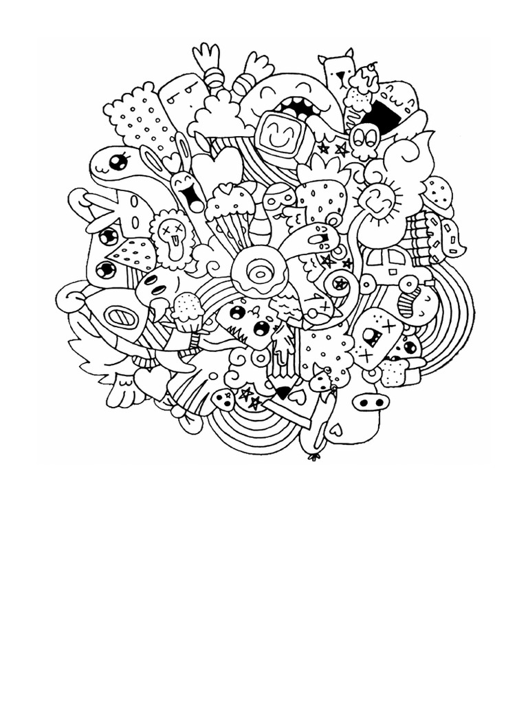 Coloring Pages For Children Doodle Art 83798 | PDF