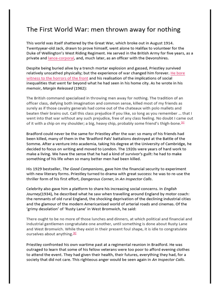 2 The First World War Homework Task | PDF | Conflicts | Military