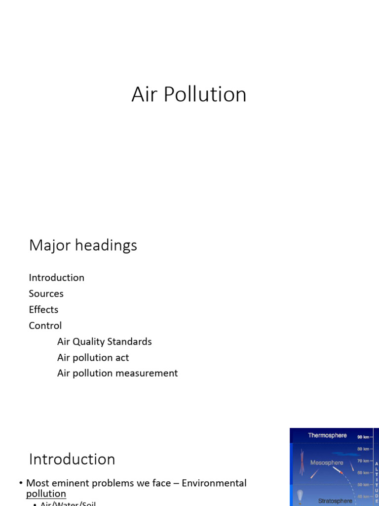 Unit V - Air Pollution | PDF | Air Pollution | Particulates