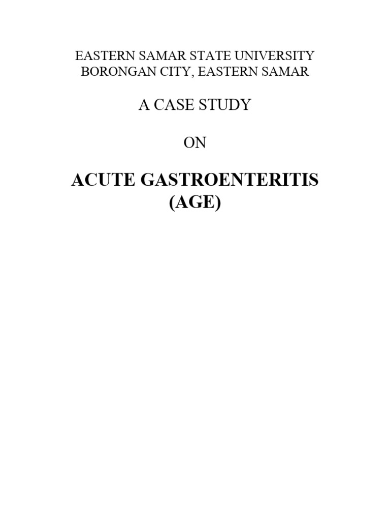 Acute Gastroenteritis Case Study in Children | PDF | Small Intestine ...