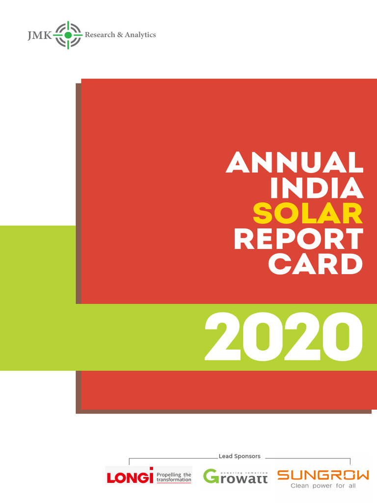 Annual India Solar Report Card - Mar 2021 - JMK Research | PDF | Power (Physics) | Electrical ...