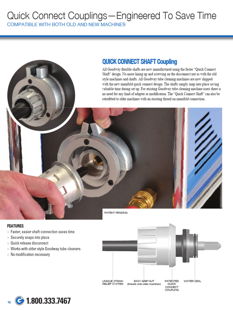 Quick Connect Shafts for Tube Cleaners | PDF | Pipe (Fluid Conveyance ...