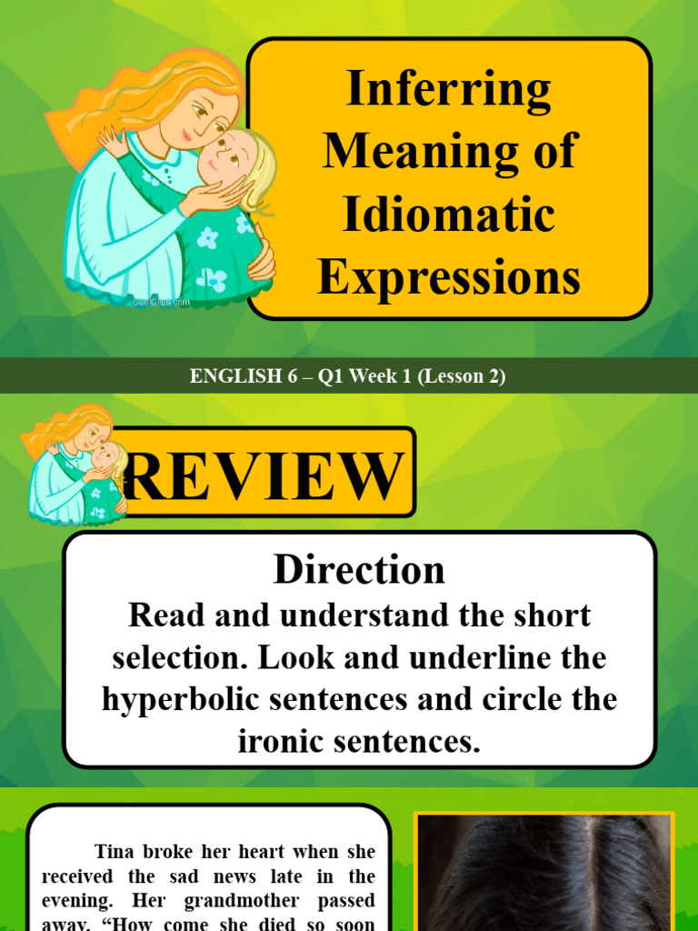 (English 6 Week 1 Lesson 2) - Idiomatic Expressions | PDF | Idiom