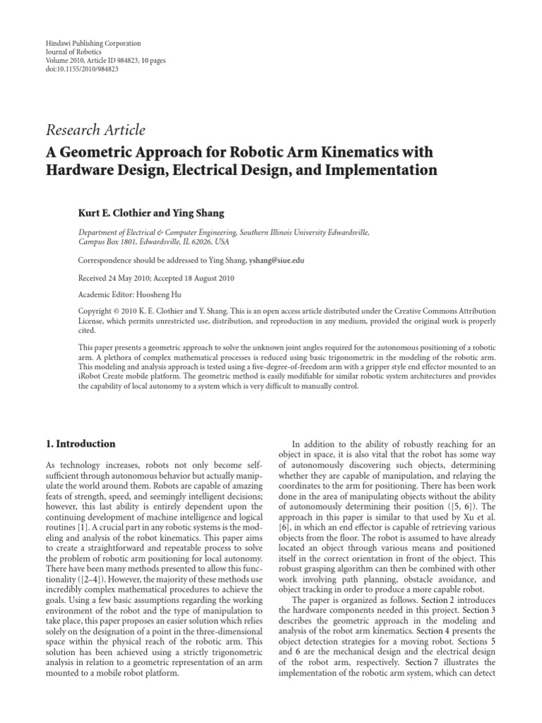 Robotic Arm Design | PDF | Robotics | Robot