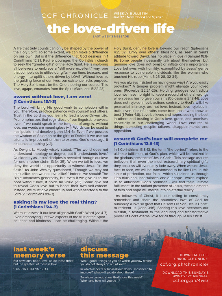 Love-Driven Life Guide | PDF | Love | Jesus