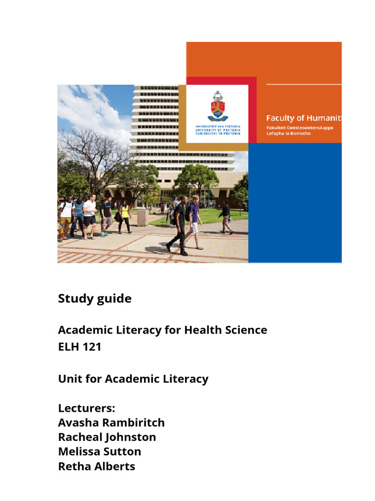 ELH 121 STUDYGUIDE 2023docx | PDF | Science | Literacy