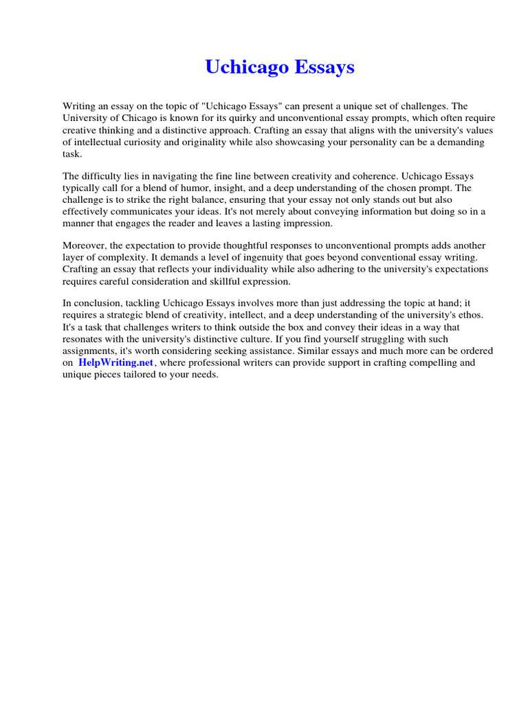 Uchicago Essays | PDF | Beowulf | Abraham Lincoln