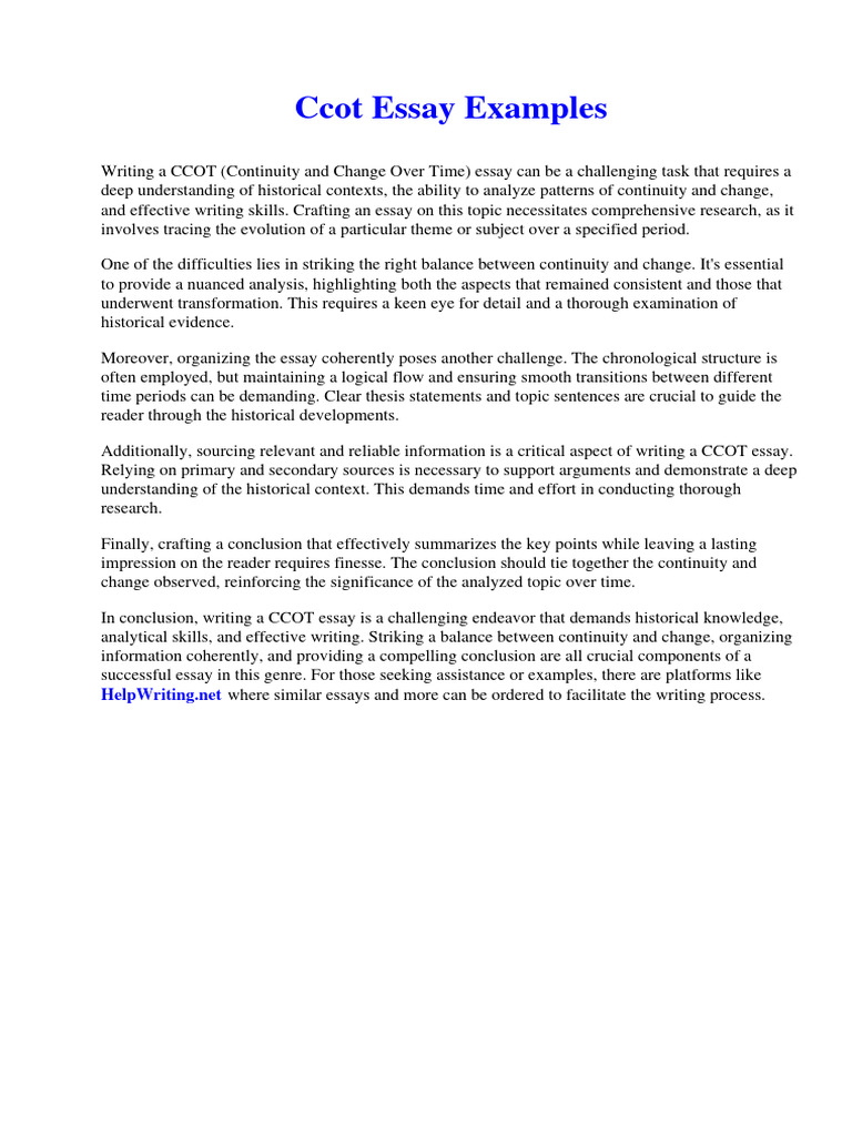 Ccot Essay Examples | PDF | Cloud Computing | Computer File