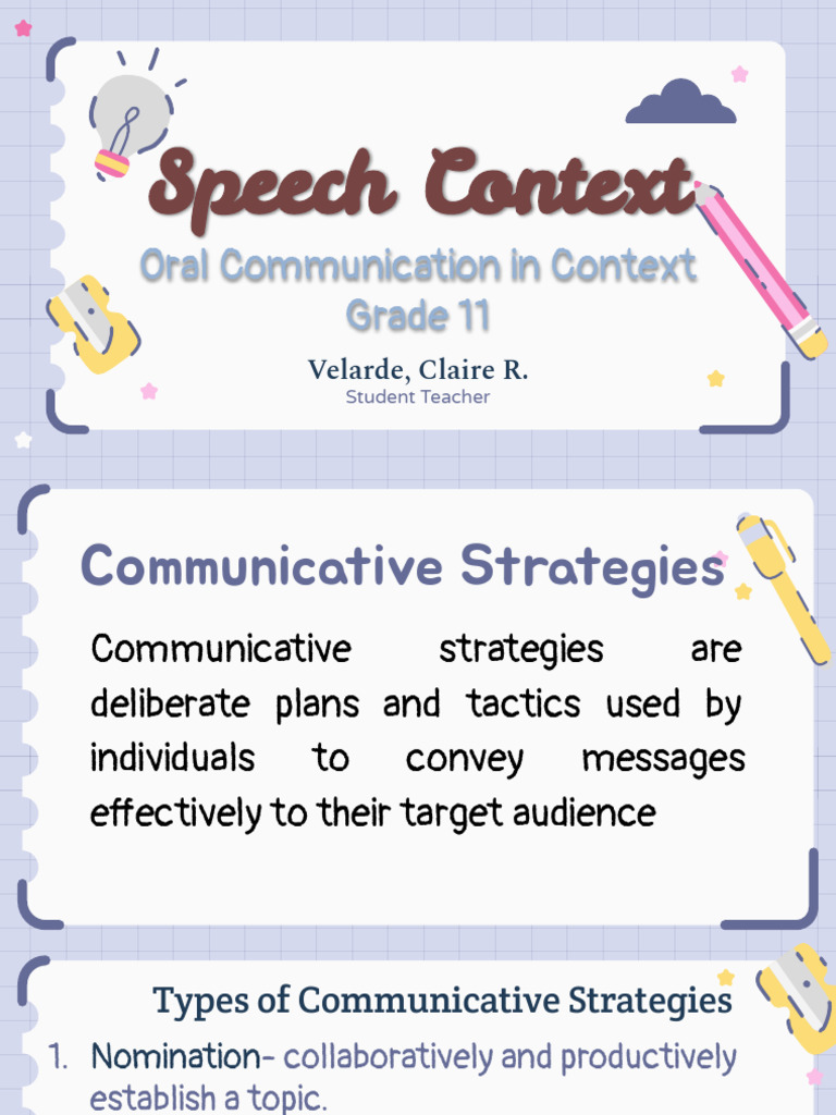 Speech Context | PDF | Communication | Interpersonal Communication