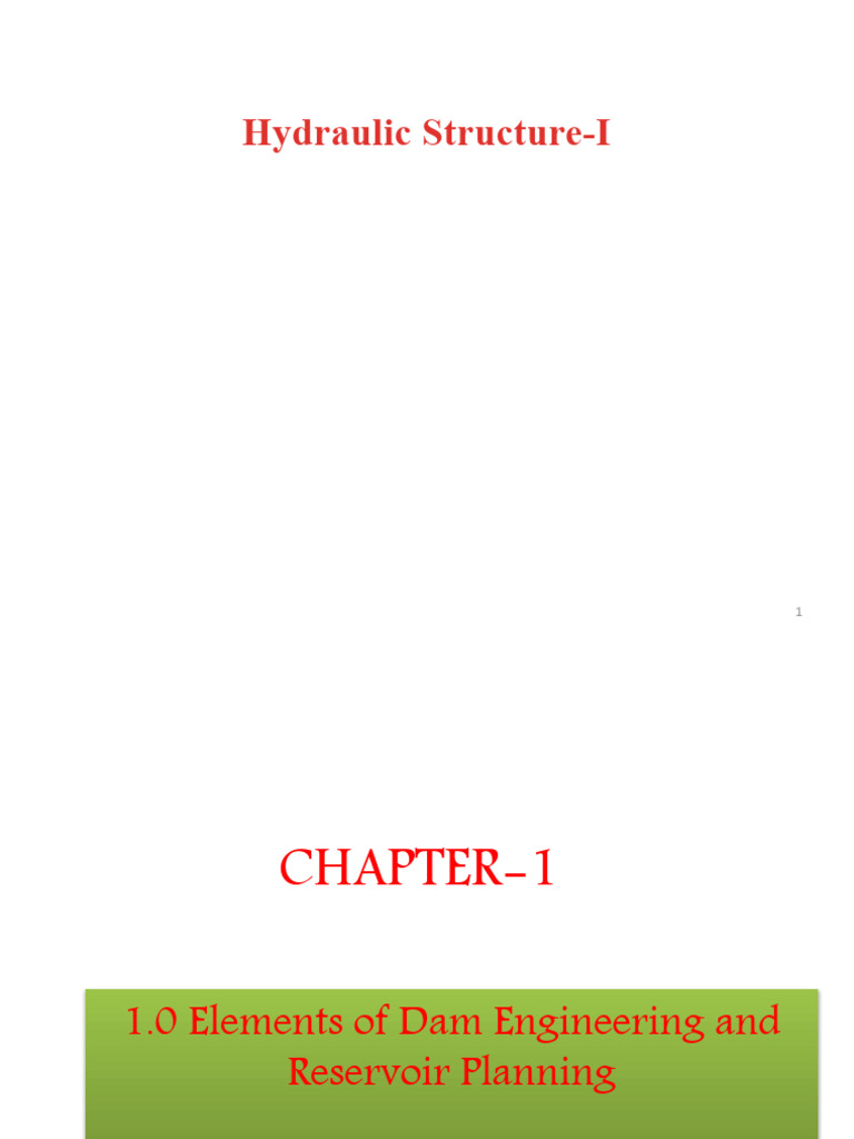 HS Chapter-1 With Example | PDF | Dam | Reservoir