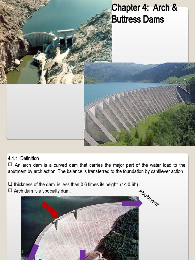 Arch and Buttress Dams Overview | PDF | Dam | Stress (Mechanics)