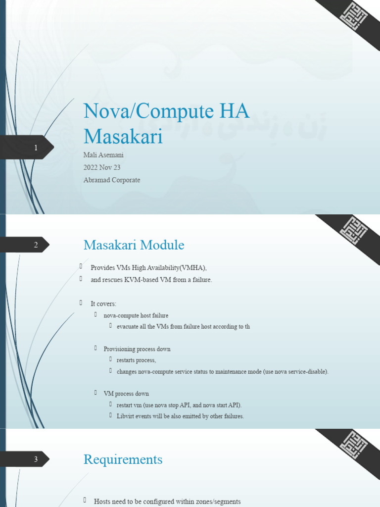 Nova HA | PDF | Virtual Machine | Computer Cluster
