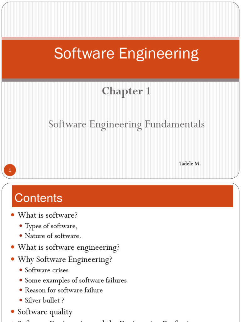 Chapter 1 - Software Engineering Fundamentals | PDF | Software | Engineering