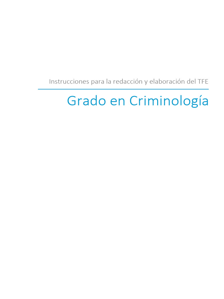 Guía TFE Criminología UNIR | PDF