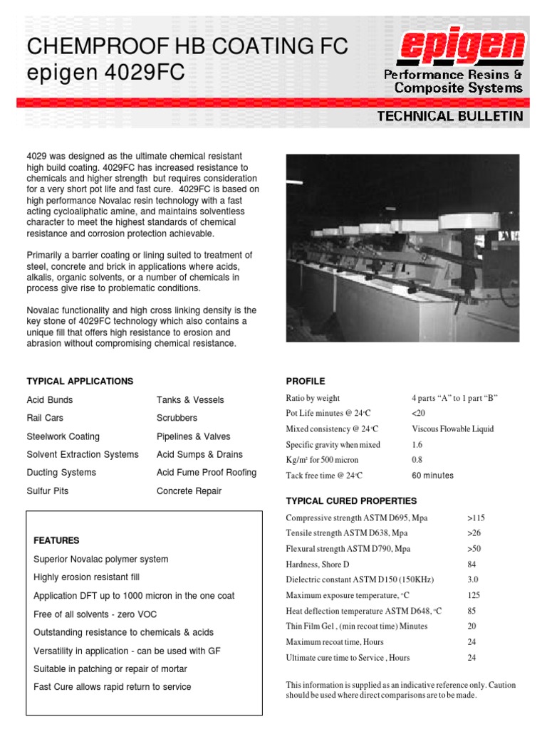 Epigen 4029FC | PDF | Sulfuric Acid | Concrete