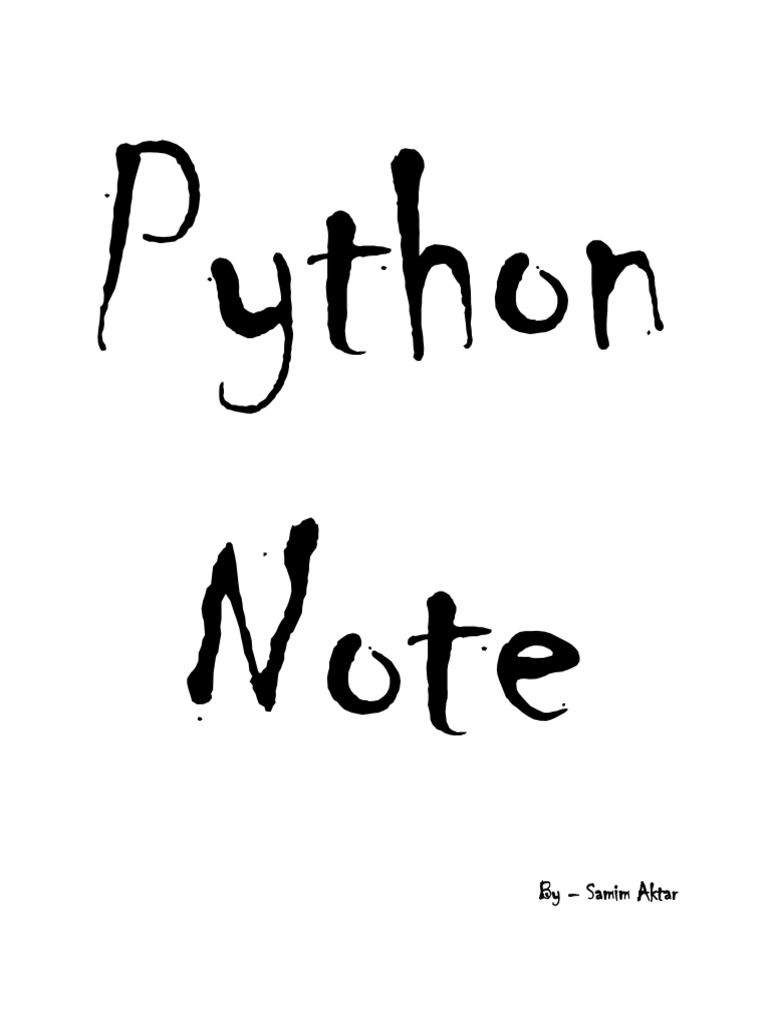 Python Handwritten Notes | PDF | Information Technology | Models Of ...
