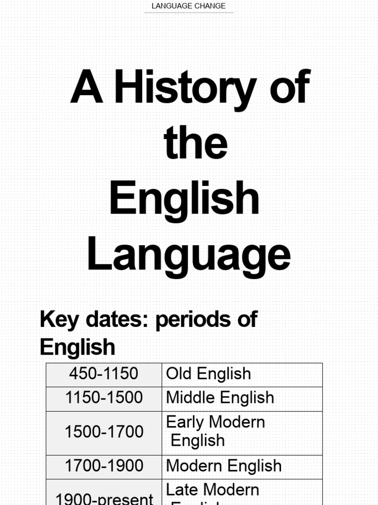 A History of The English Language | PDF