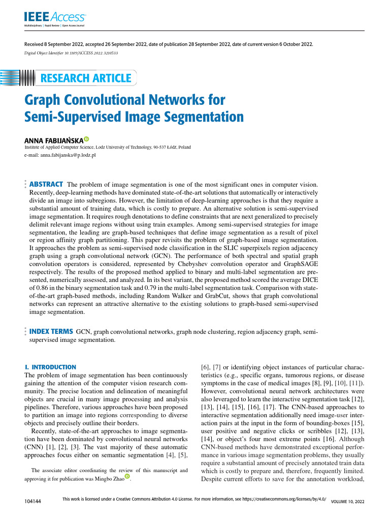 Graph Convolutional Networks For Semi Supervised Image Segmentation Pdf Image Segmentation