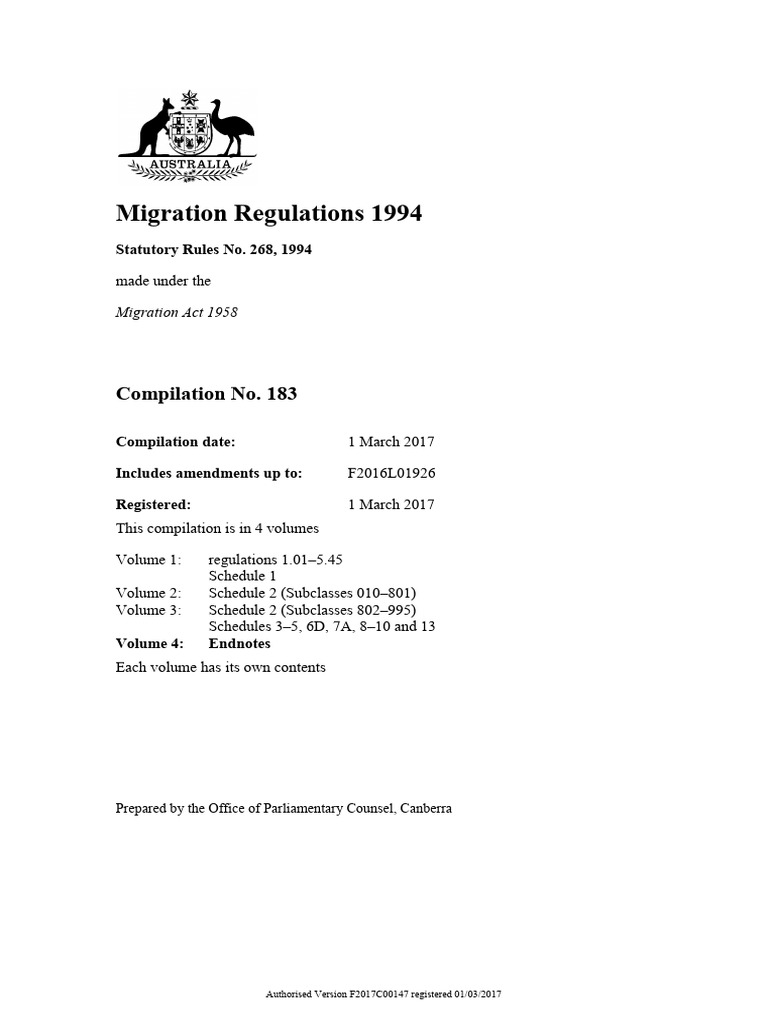 F2017C00147VOL04 | PDF | Statutory Law | Legal Documents