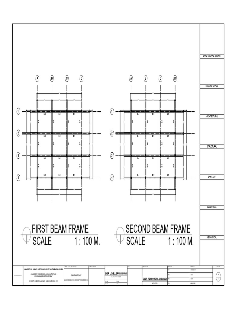 10-Storey Commercial Building Beam Framing Plan (1st&2nd) | PDF ...
