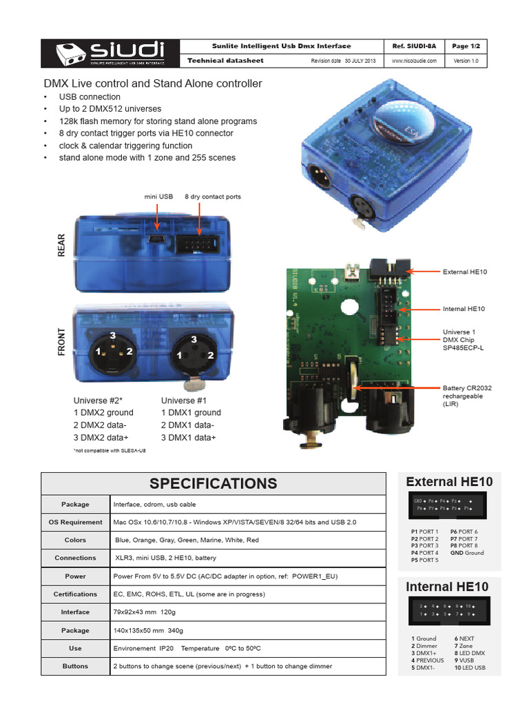 Dokumen - Tips - Sunlite Intelligent Usb DMX Interface Ref Siudi 8a Page 12 Easy Stand | PDF ...