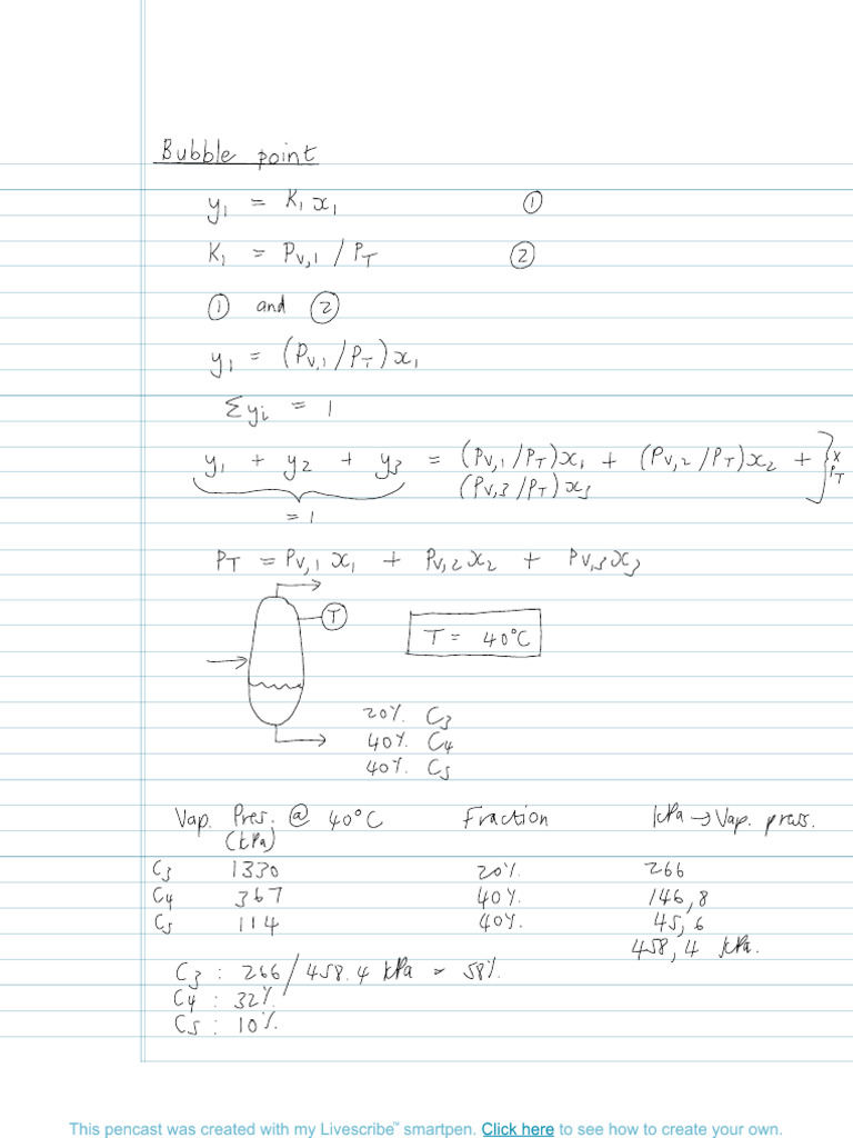 Bubble Point Calcs | PDF