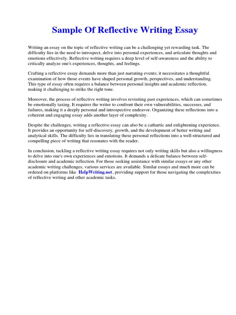 Reflective Writing Insights | PDF | Water Purification | Irish Nationalism