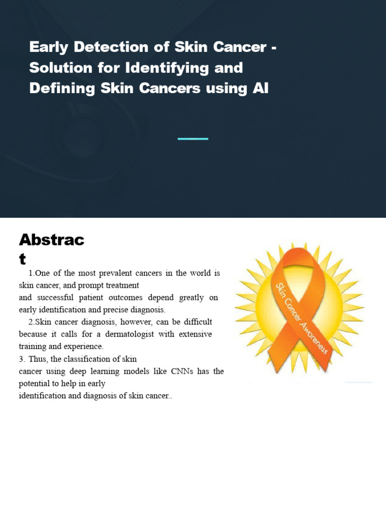 Early Detection of Skin Cancer - Solution For Identifying and Defining ...