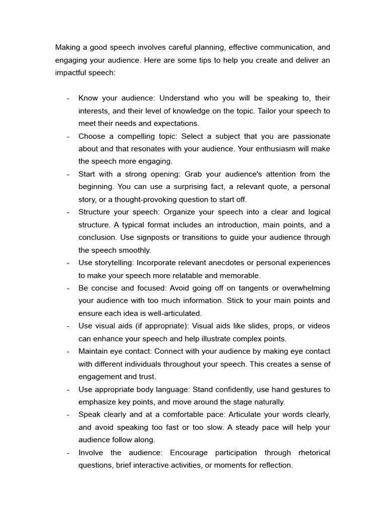 Speech Examples | PDF | Mentorship | Speech