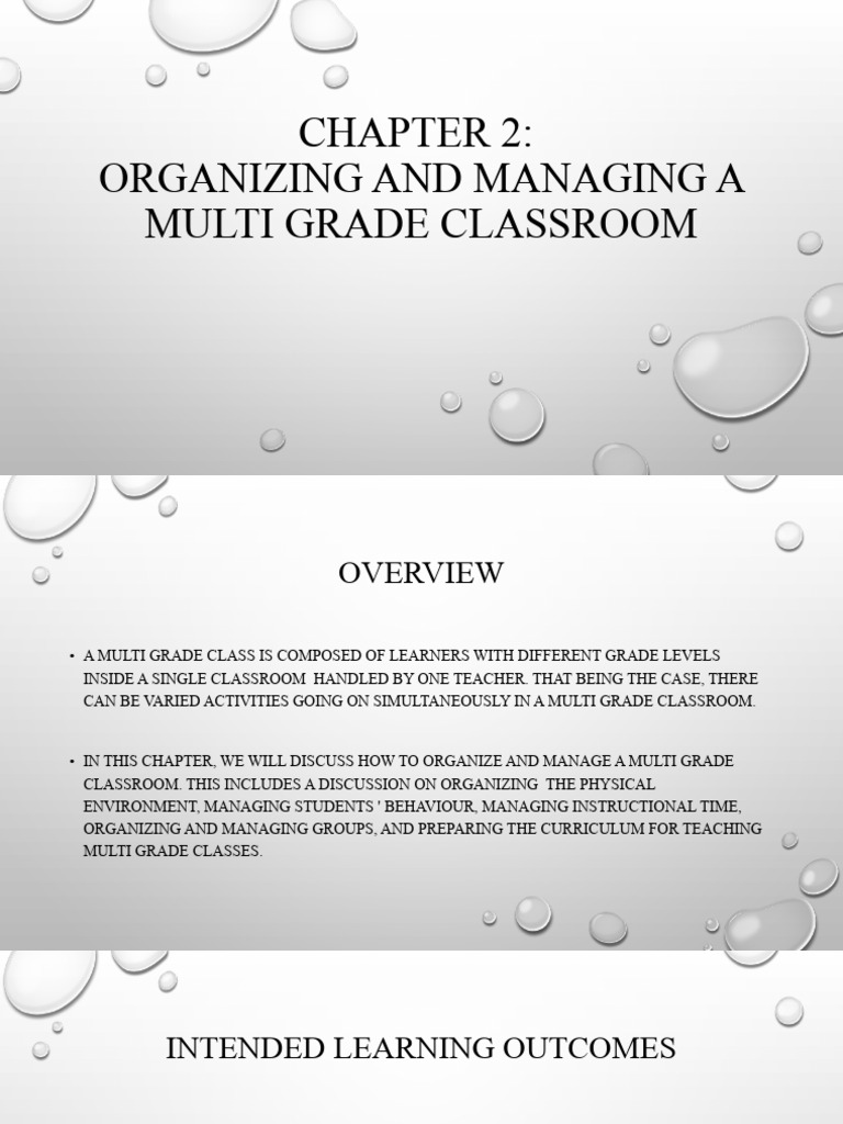 Chapter 2 Organizing and Managing A MUltigrade Classroom | PDF ...