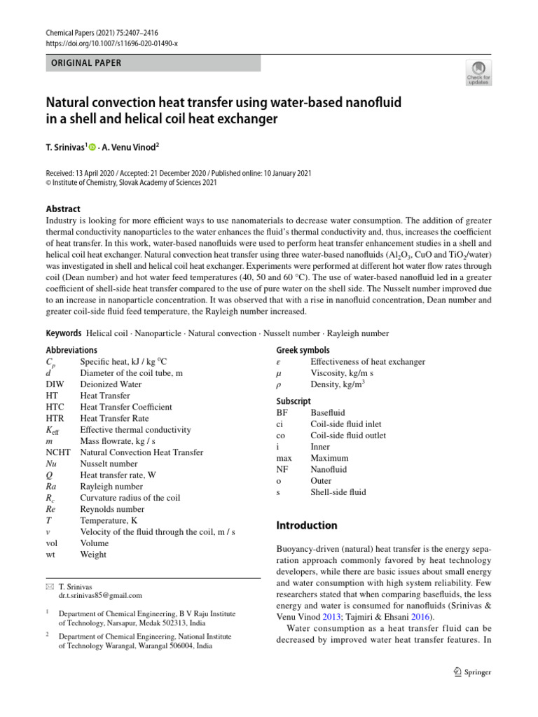 Natural Convection Heat Transfer Using Water Based Nanofluid in A Shell ...