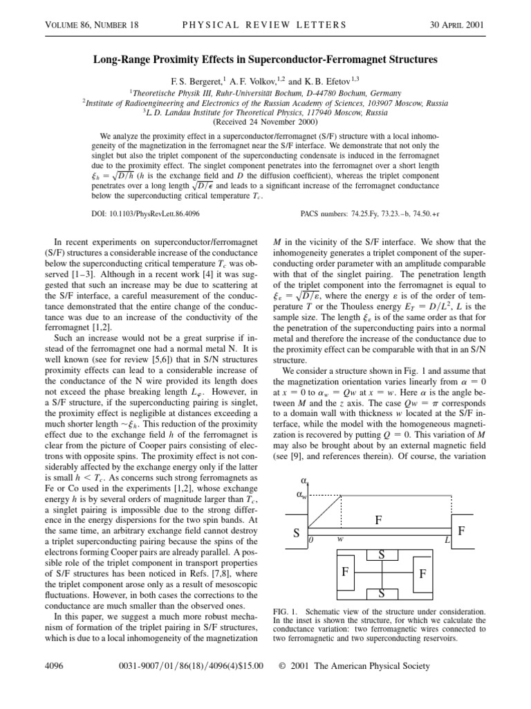 Long-Range Proximity Effects in Superconductor-Ferromagnet Structures ...