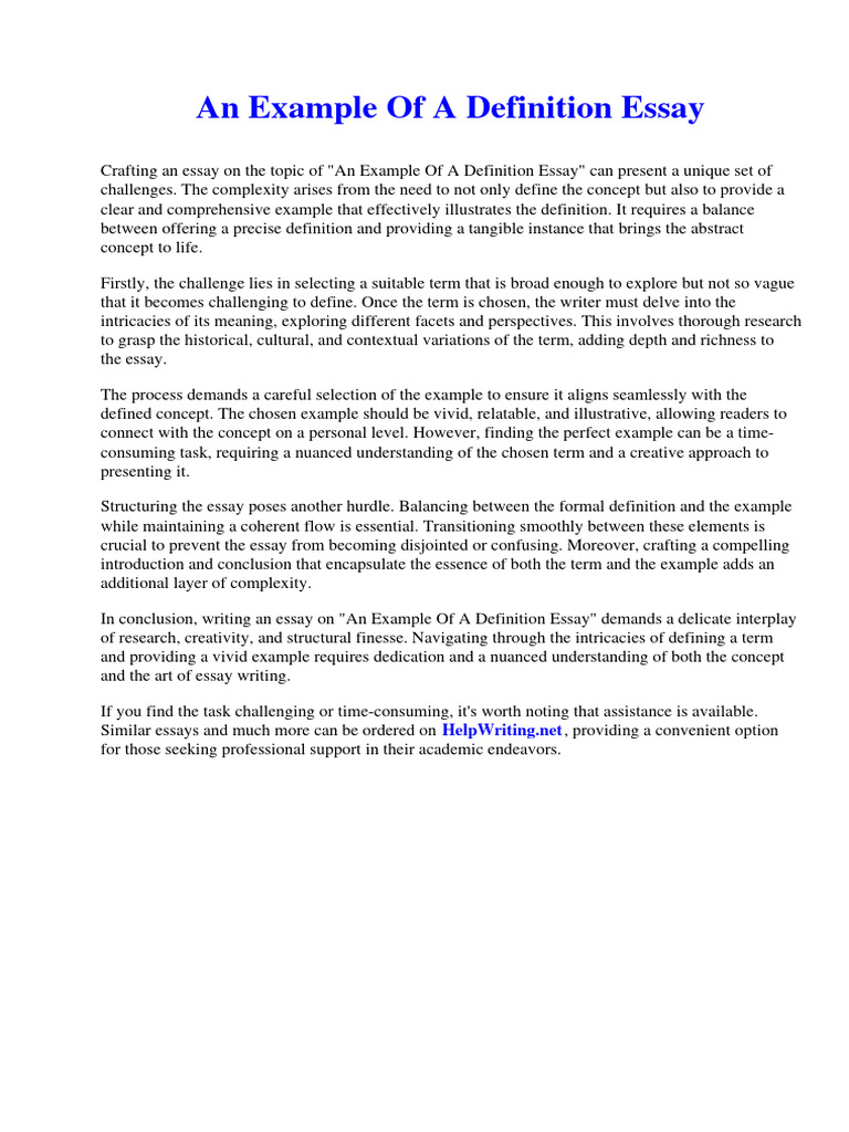 An Example of A Definition Essay | PDF | Ios | I Cloud