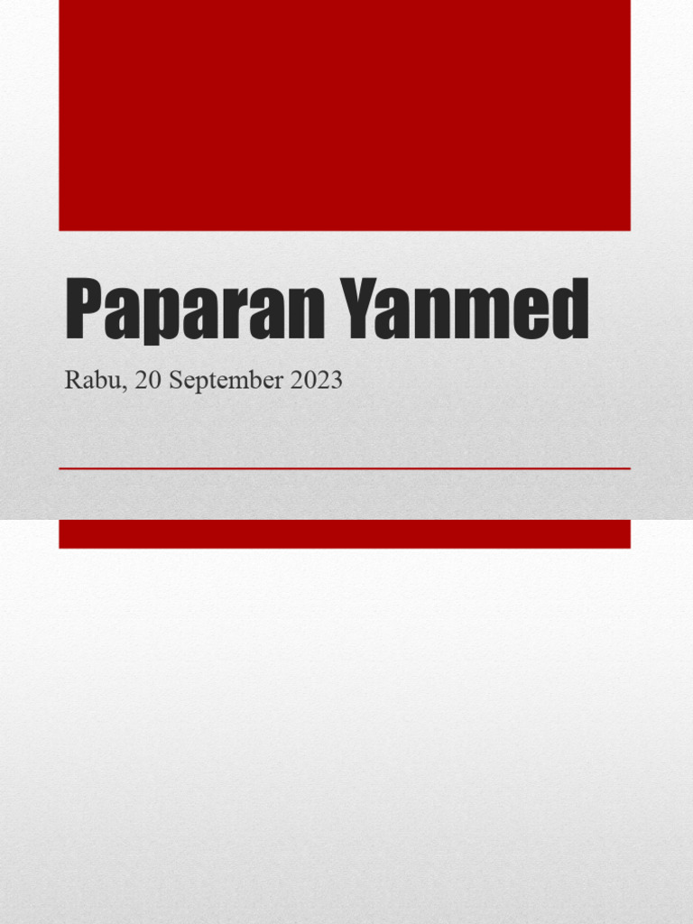 Paparan Yanmed | PDF
