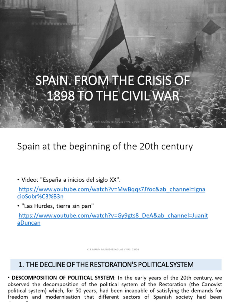Spain's Political Evolution: 1898-1939 | PDF | Spanish Civil War ...