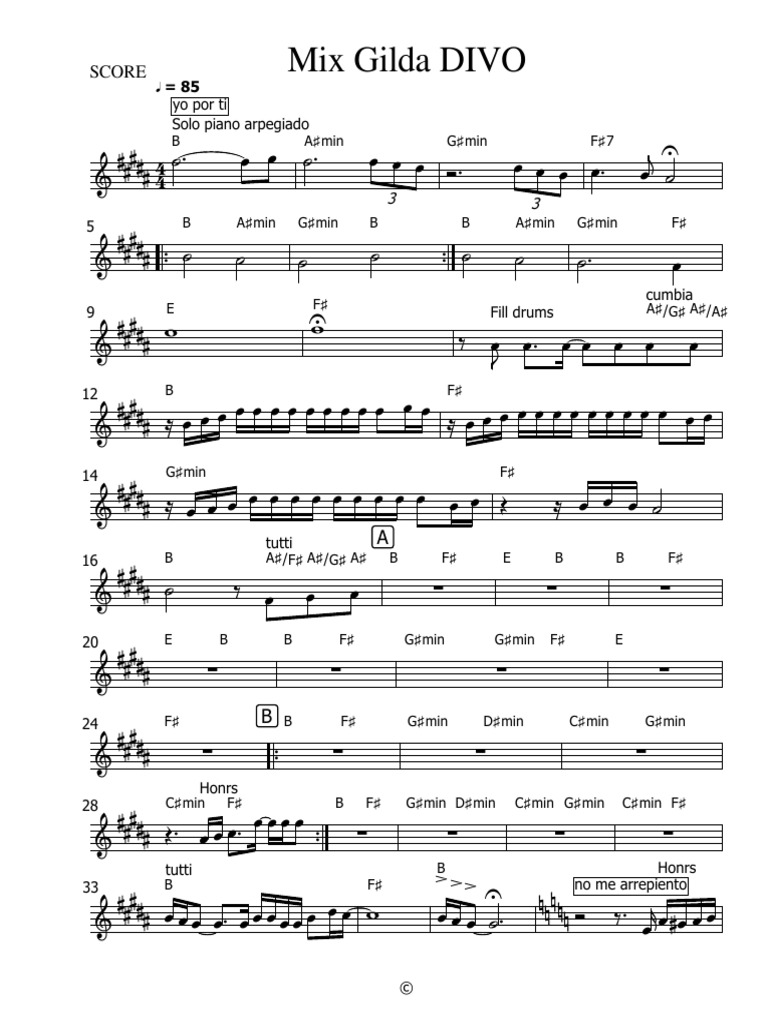 Mix - Gilda - DIVO Sax | PDF