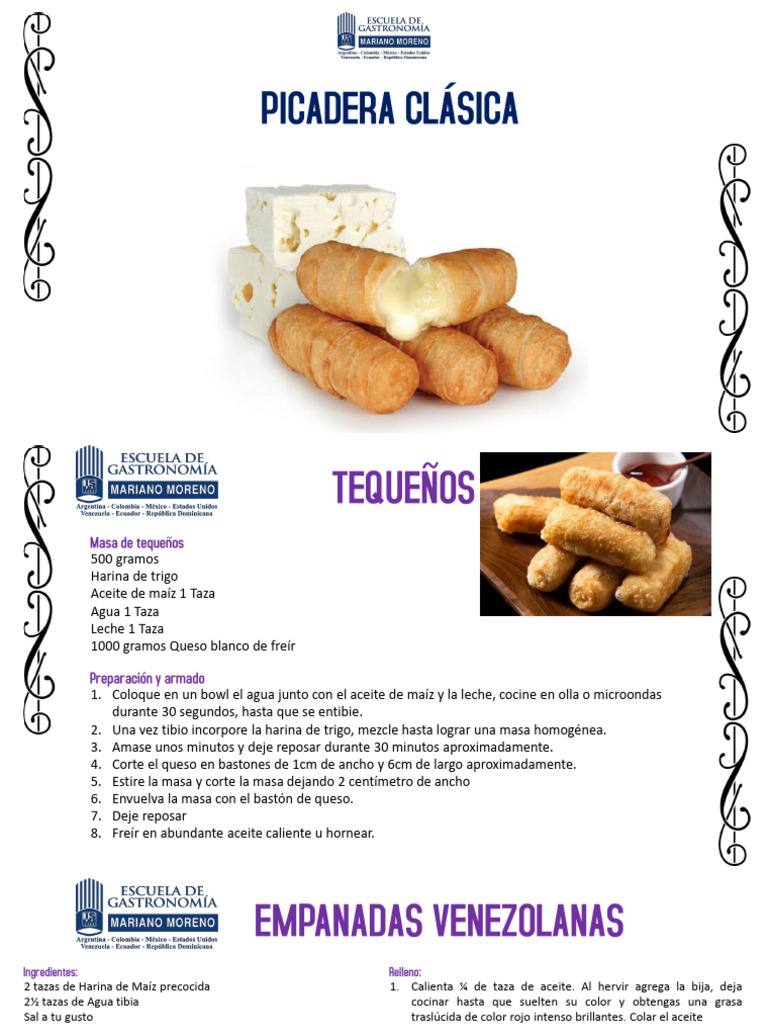 Recetas de Picaderas Variadas | PDF | Salsa de tomate | Fritura