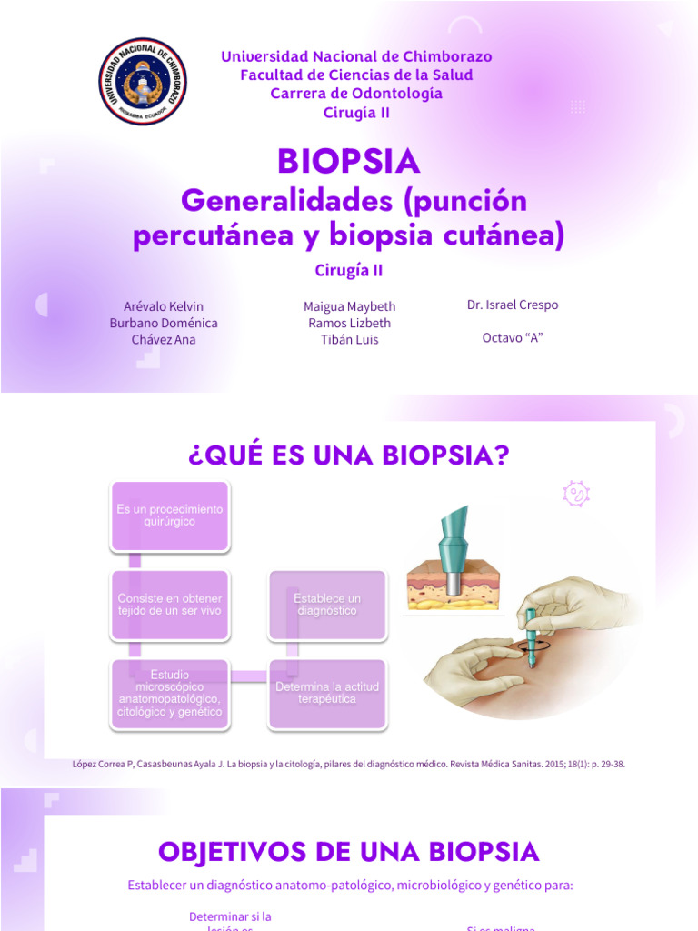 Biopsia: Guía para Estudiantes de Odontología | PDF | Biopsia | Cáncer