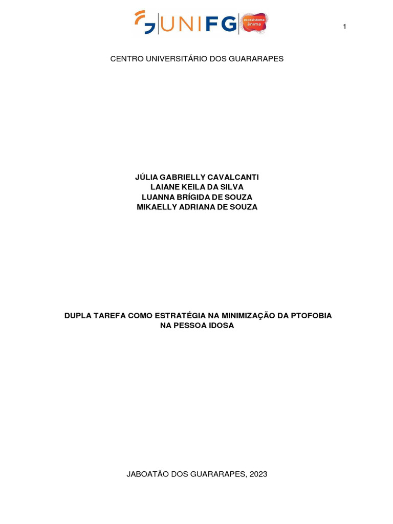 Tcc Ptofobia Final 07 Dez 2023 Pouquissima Altera C3 A7 C3 B5es Pdf