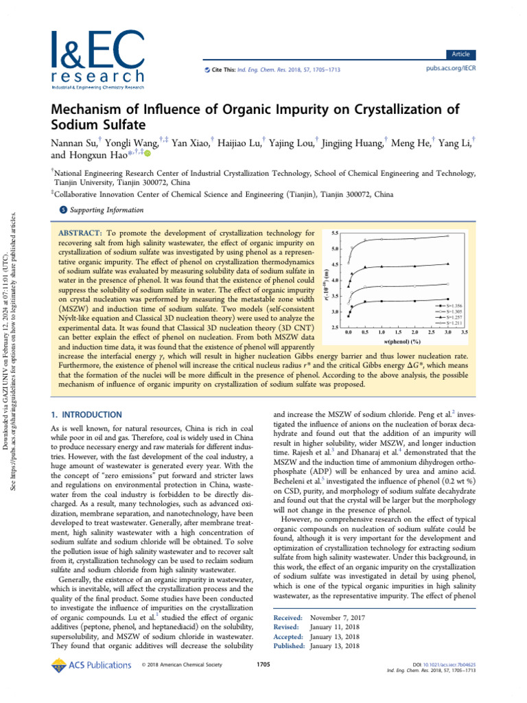 Crystallization | PDF | Nucleation | Solubility