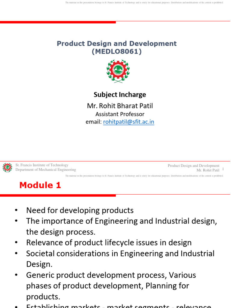 PDD Module 1 | PDF | Market Segmentation | Engineering Design Process