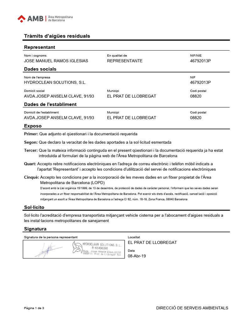 Formulari Sol Licitud | PDF