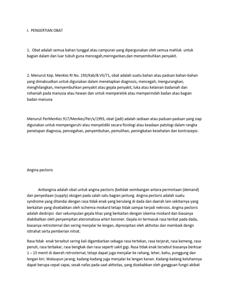 Obat Angina | PDF