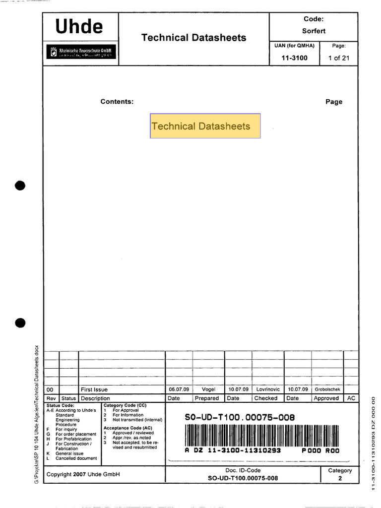 Sorfert Datasheets | PDF